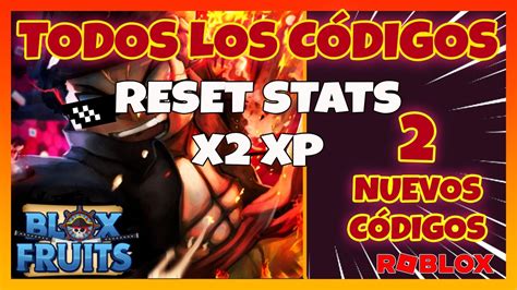 Todos Los Codigos De Reset Stat En Blox Fruitsc Digos