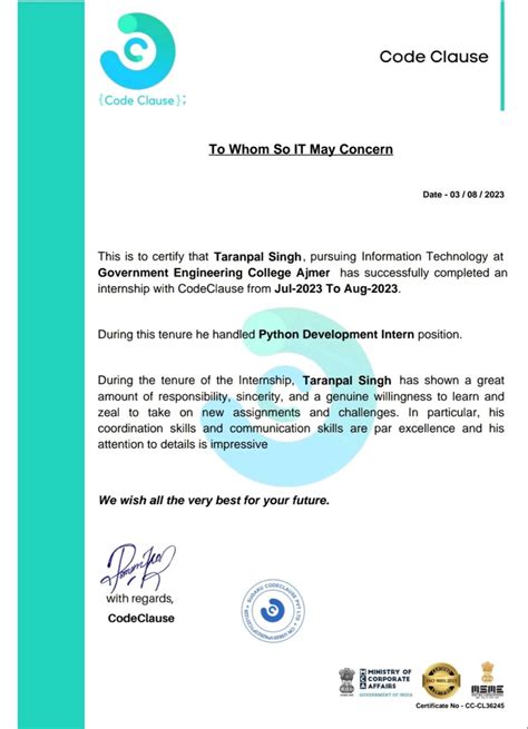Taranpal Singh On Linkedin Intern Internship Codeclause