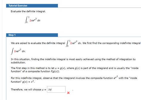 Solved Tutorial Exercise Evaluate The Definite Integral L