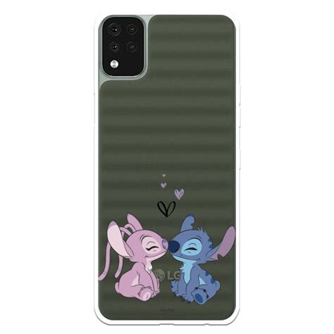 Estojo Oficial Disney Angel And Stitch Kiss Para Lg K42 Lilo And Stitch