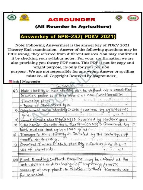 8 Solved Question Bank Handwritten By Agrounderpdf A4agriculture