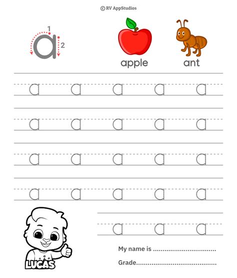 Lowercase Letter A Tracing Worksheets Letter Tracing Worksheets