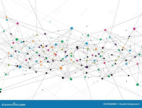 Vector Technology Concept Connected Lines And Dots Stock Vector Illustration Of Connectivity