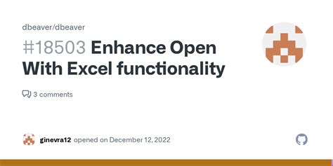 Enhance Open With Excel Functionality · Issue 18503 · Dbeaverdbeaver