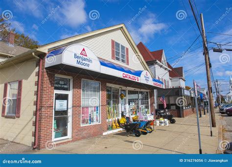 Wrentham Historic Town Center Massachusetts Usa Editorial Photo