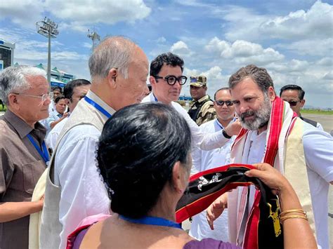 Manipur Violence Rahul Gandhi Visits Relief Camp In Imphal To Meet
