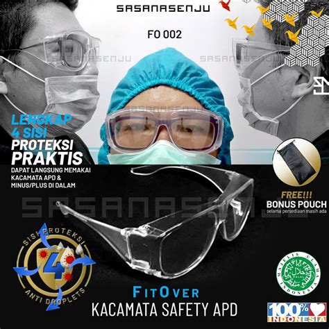 Jual Wow Murah Meriah Kacamata Safety APD Fit Over Anti KumanVirus