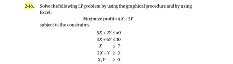 Solved Solve The Following Lp Problem By Using The Chegg