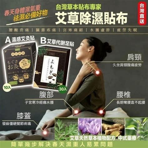 台灣淨森堂 艾草代謝足貼30片溫感艾灸貼10片 I Can Fashion