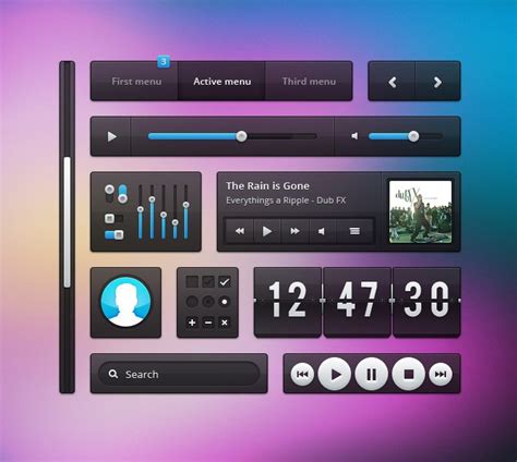 Transparent UI Kit Free PSD Download FreeImages