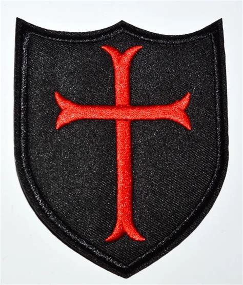 Cross Crusader Shield Navy Seal Devgru Red Usa Army Tactical Swat Patch