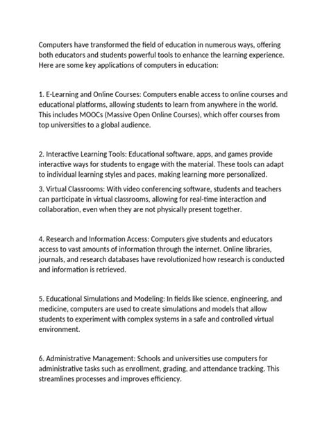 Applications Of Computers Pdf