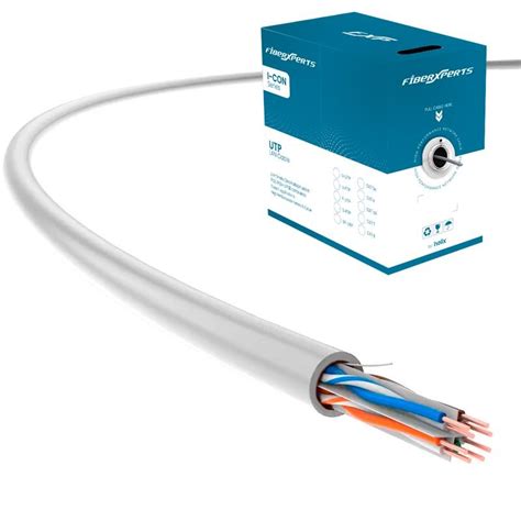 Cabo UTP CAT P AWG Flexível Cu LSZH Classe CPR EcaInterior Cor Cinzento Mts Exportech