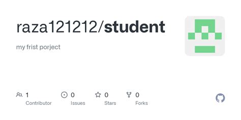 Github Raza Student My Frist Porject