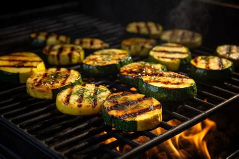 Premium Photo Bbq Grilled Zucchini And Squash