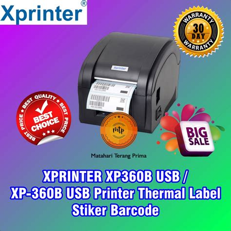 Jual XPRINTER XP360B USB XP 360B USB Printer Thermal Label Stiker