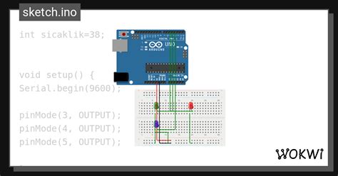 Fan Sıcaklık Sensörü Wokwi Esp32 Stm32 Arduino Simulator