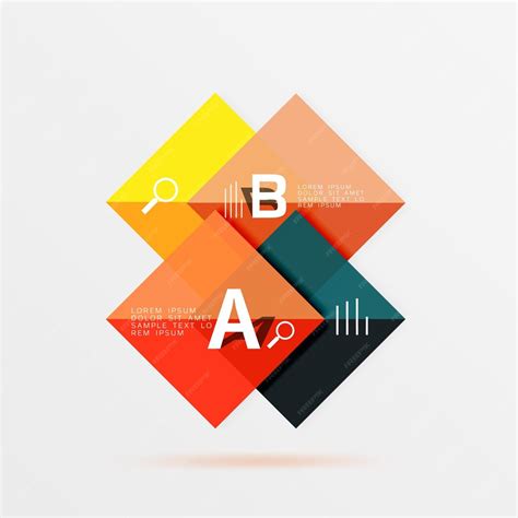 Premium Vector Geometric Abstract Background With Option Infographic Vector Template