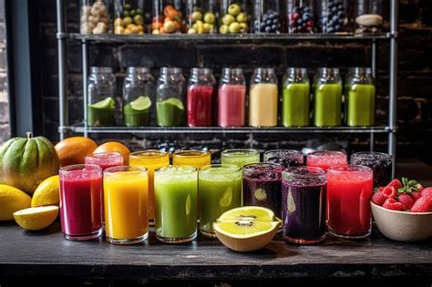 Premium Photo Fresh Fruits And Freshly Squeezed Juice From Milk Tea Shops