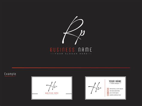 Initial Rp Signature Logo Feminine Luxury Rp Logo Letter Design