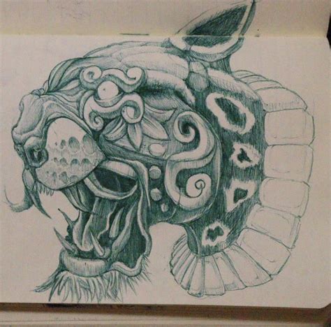 Aztec Dragon Tattoo Design