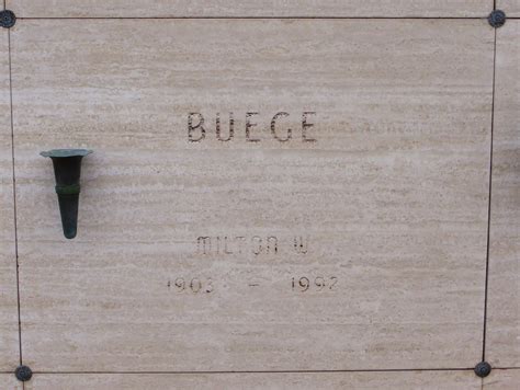 Milton W Buege 1903 1992 Find A Grave Memorial