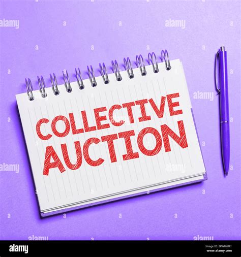 Sign Displaying Collective Auction Word Written On Gathering And