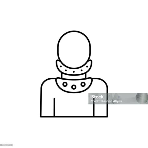 頸頸頸圖示簡單線輪廓向量矯形圖示為 Ui 和 Ux 網站或移動應用程式向量圖形及更多人圖片 人 人體構造 保護 Istock
