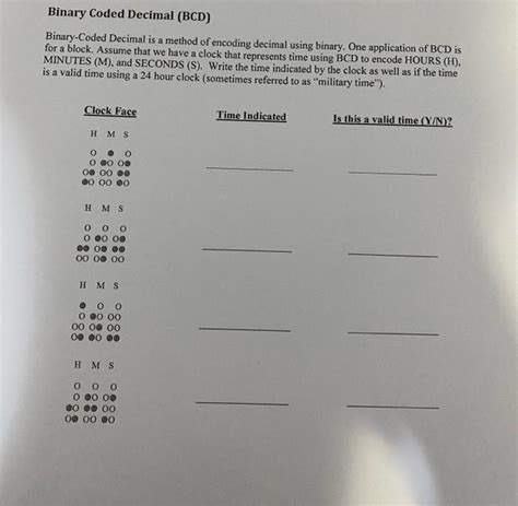Solved Binary Coded Decimal Is A Method Of Encoding Decimal
