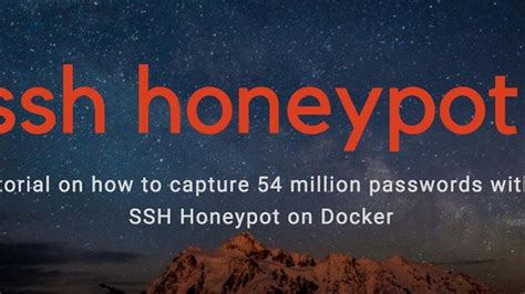 Capturing 54 Million Passwords With A Docker Ssh Honeypot Devdojo