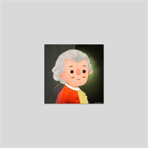 Cute Wolfgang Amadeus Mozart Portrait An Art Print By Juliana Motzko