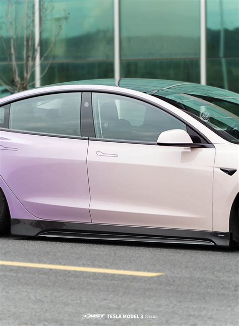 Cmst Tesla Model 3 Highland 2024 Carbon Fibre Side Skirts V1 Aero