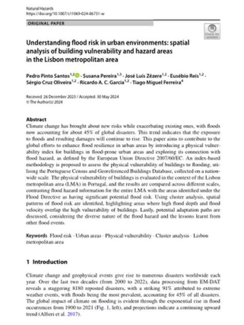 Understanding Flood Risk In Urban Environments Spatial Analysis Of Building Vulnerability And