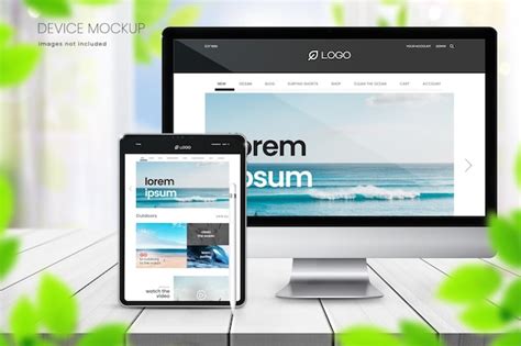 Premium Psd Realistic Device Mockup Collection With Computer Monitor