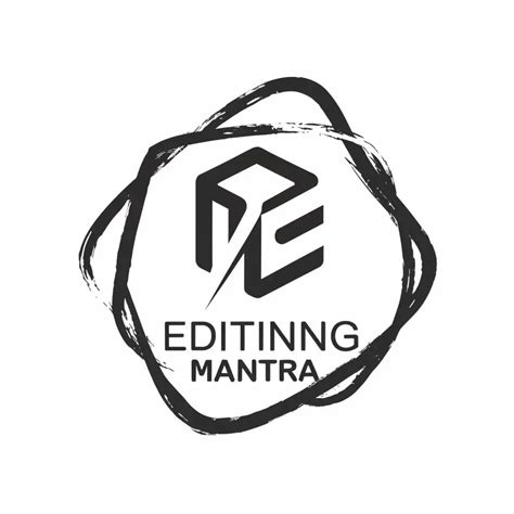 Logo Design For Editing Mantra Minimalistic Pc Symbol In The