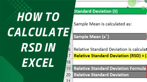 How To Calculate Rsd In Excel A Detailed Guide Earn And Excel