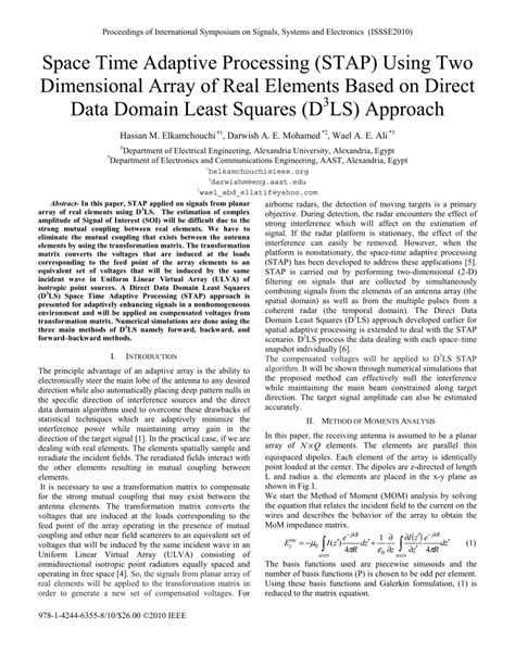 pdf space time adaptive processing stap using two dimensional array