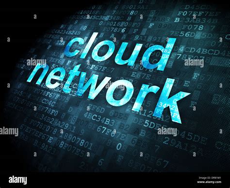 Cloud Computing Concept Cloud Network On Digital Background Stock