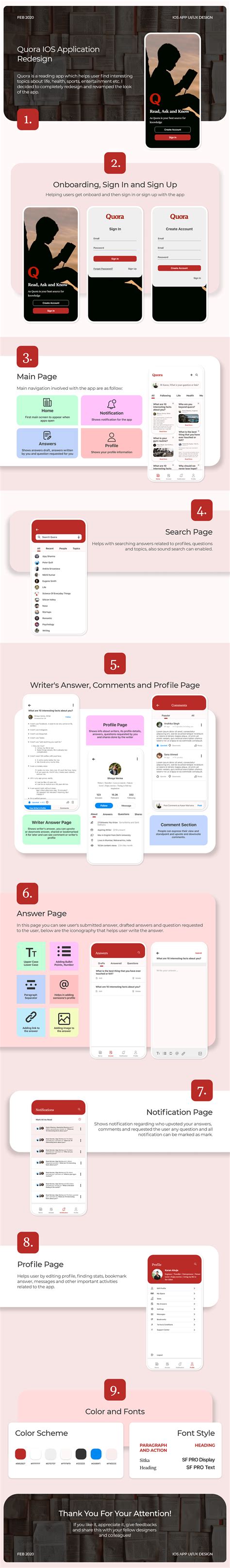 Quora Ios App Complete Redesign Ui Ux On Behance