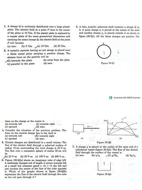 Worksheet On Electrostatics Pdf