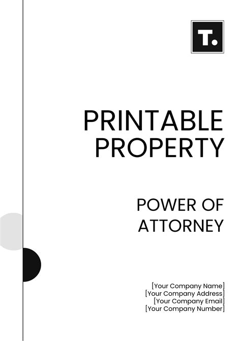 Free Printable Property Power Of Attorney Template To Edit Online