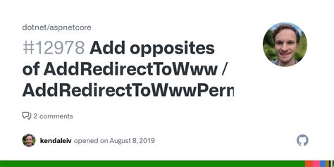 Add Opposites Of Addredirectto Addredirecttopermanent · Issue