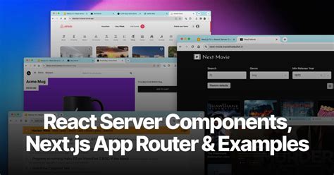 react server components next js app router and examples koushisa