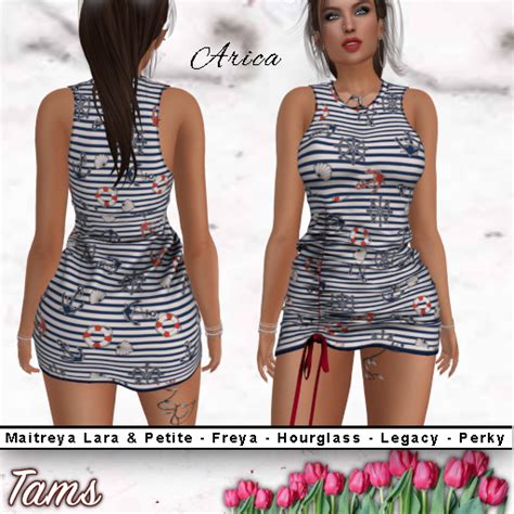 Second Life Marketplace Front Ruched Dress Arica