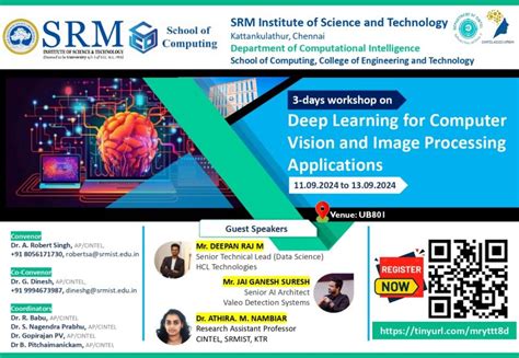 Deeplearning Computer Vision Imageprocessing Artificialintelligence Cintel Srmist