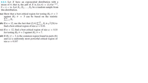 Solved Let X Have An Exponential Distribution With A Chegg