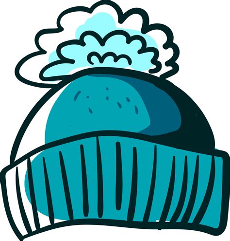 Blue Winter Hat Illustration Vector On White Background 13805617