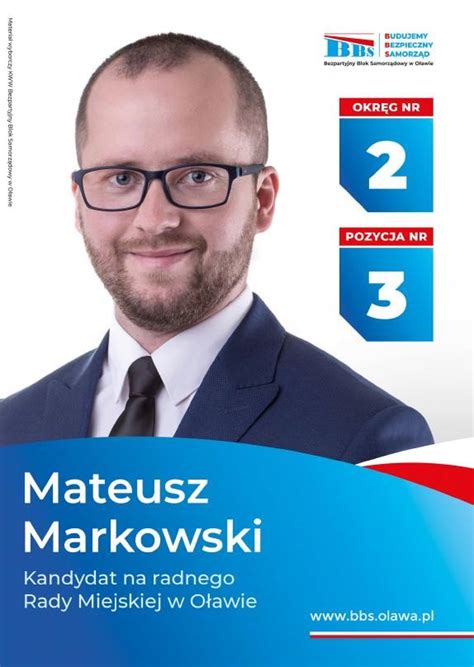 Mateusz Markowski Kandydat Na Radnego Rady Miejskiej W Oławie