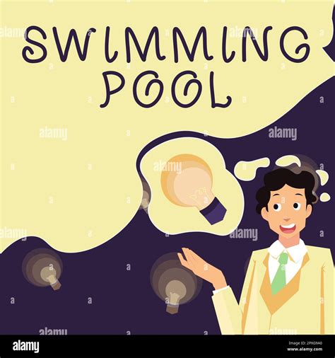 Conceptual Display Swimming Pool Business Showcase Structure Designed To Hold Water For Leisure