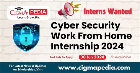 Cyber Security Work From Home Internship 2024 How To Apply For Internship Last Date To Apply